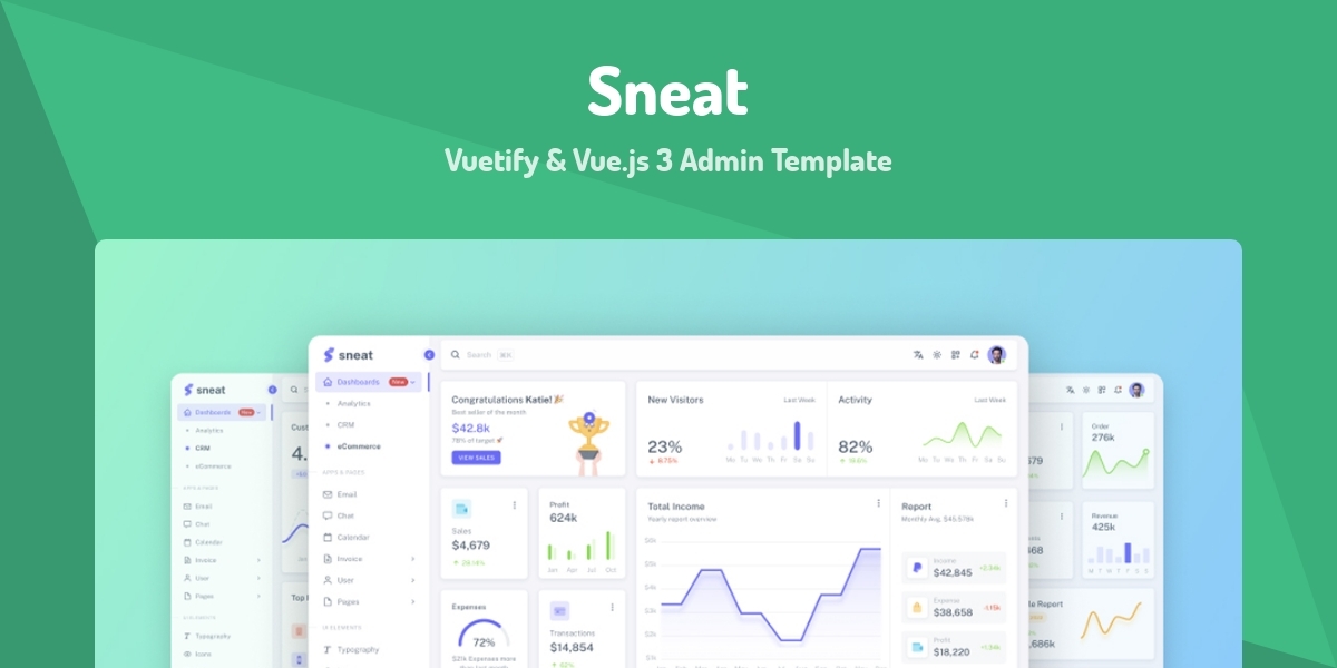 Sneat Vuetify And Vuejs 3 Admin Template Made With Vuejs